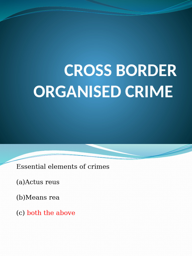 Understanding Organised Crime Definitions | PDF | Organized Crime | Crimes