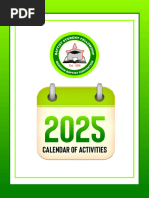 RCCG DTCE CALENDAR 2025 | PDF