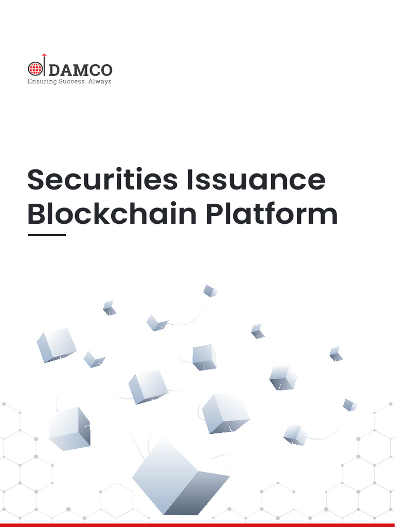 Brochure_Securities Issuance Blockchain Platform | PDF | Securities ...