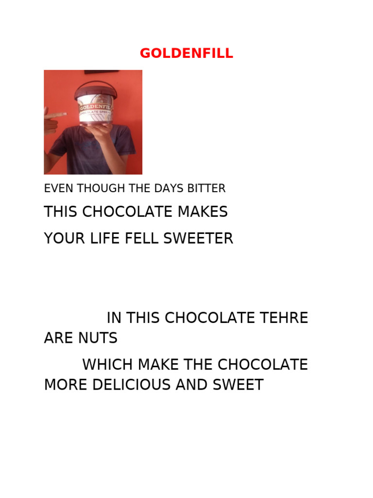 Goldenfill Chocolate Delight | PDF