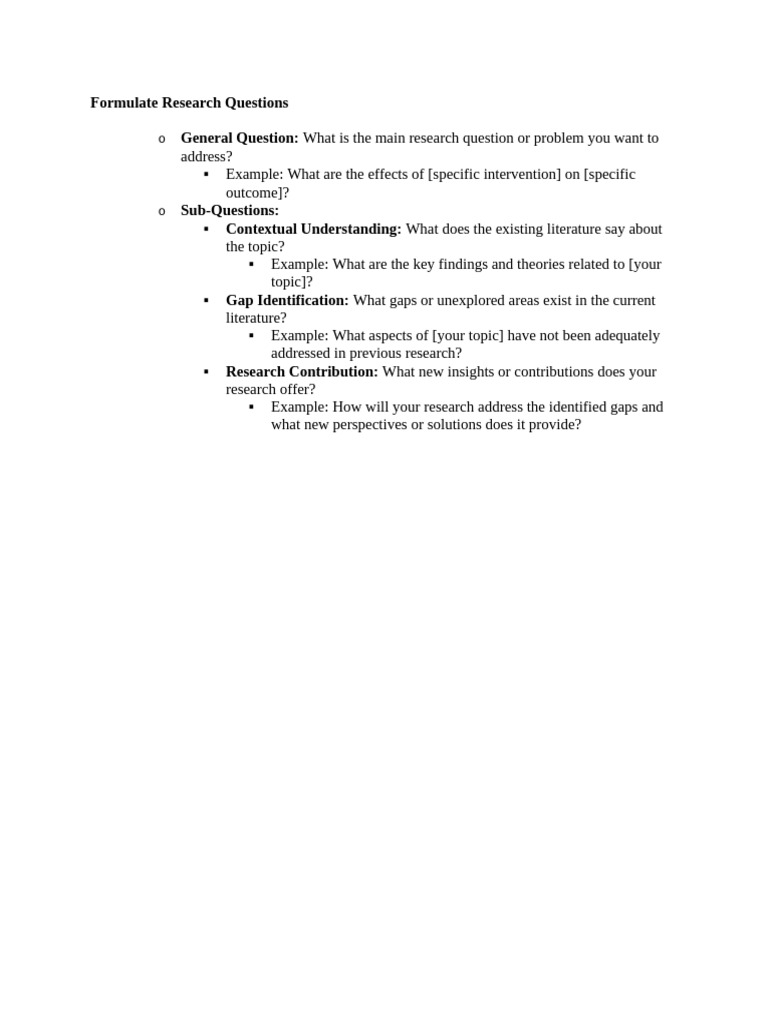 How To Write Research Question For ME | PDF