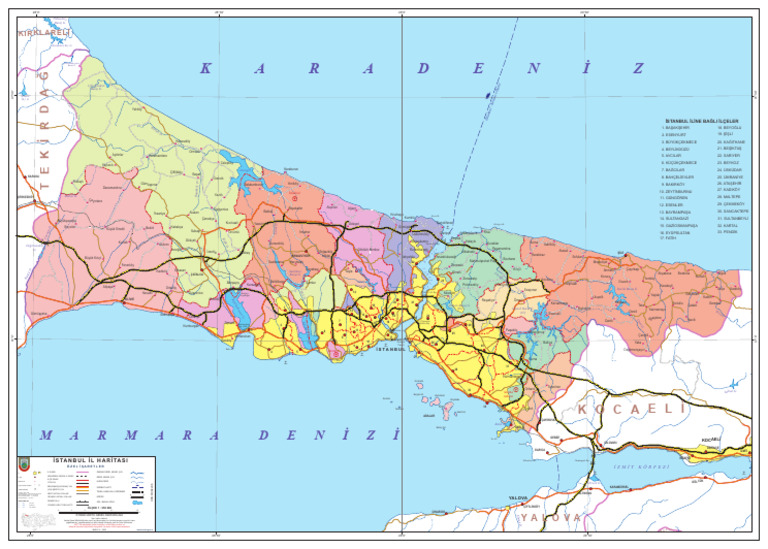 Istanbul Mulk Idare Il Haritasi 1405 | PDF