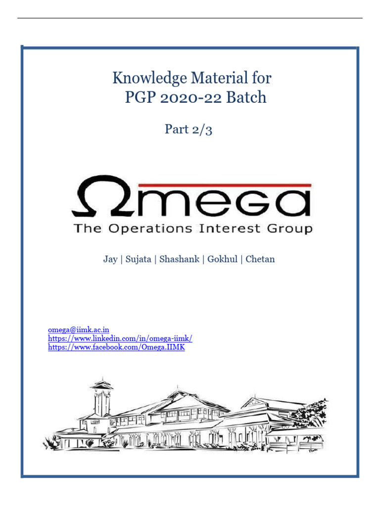 Omega PGP24 PM2 PDF | PDF | Forecasting | Inventory