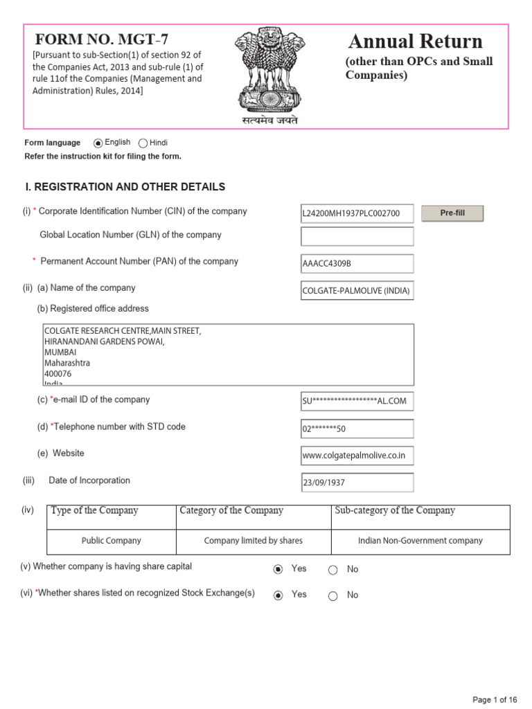 Draft Annual Return 2024 | PDF | Securities (Finance) | Equity (Finance)