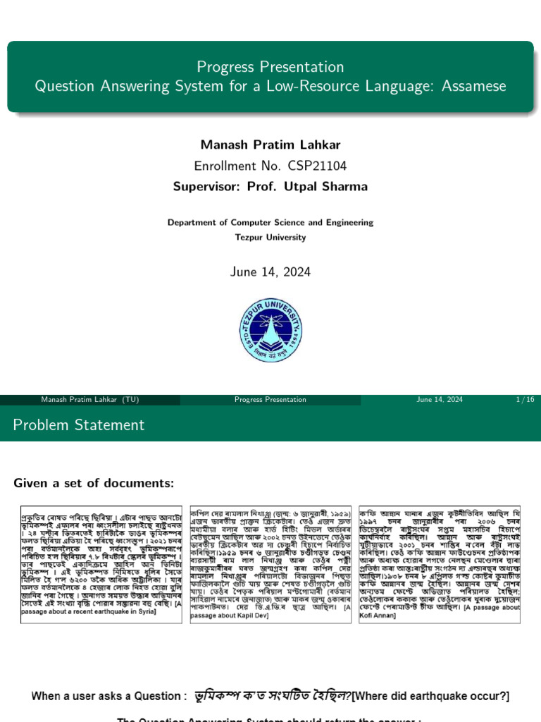 7th_Semester_Progress_presentation | PDF | Translations | Computational Neuroscience