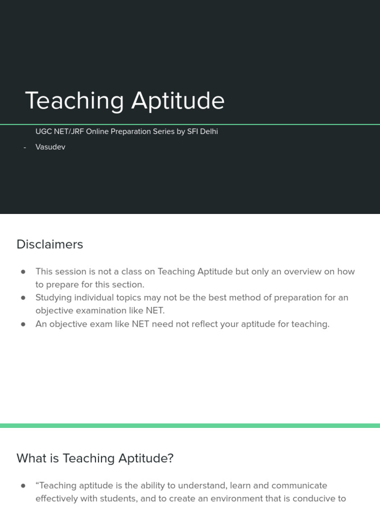 Teaching Aptitude | PDF | Learning | Educational Technology