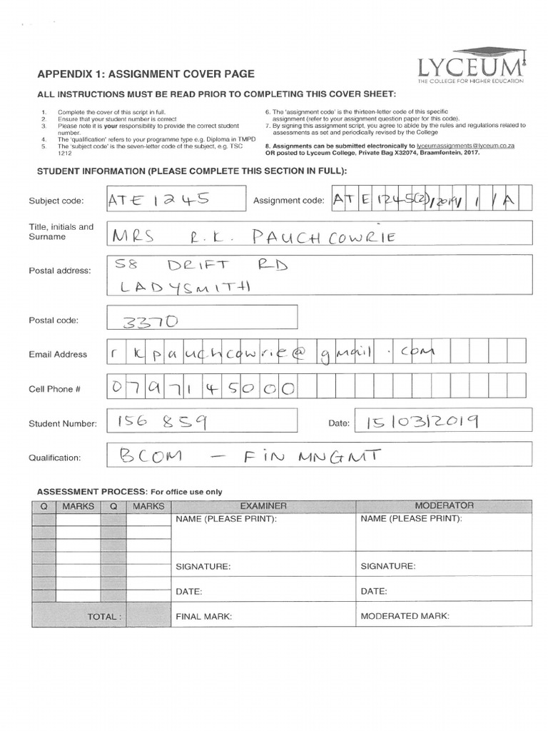 Assign 2 Analytical Tech | PDF