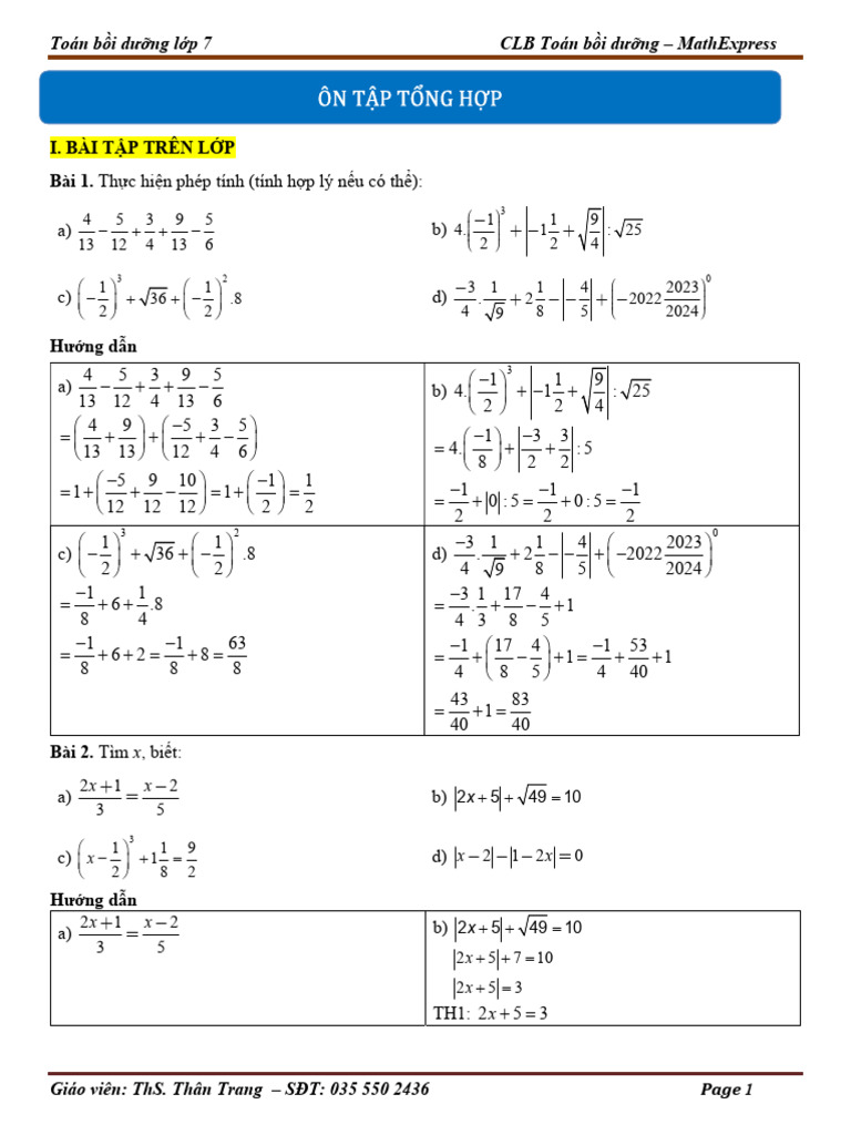 BC. NDBH.7.2B. 23122024. Ôn tập tổng hợp | PDF