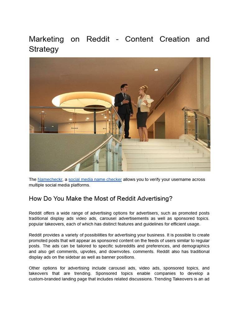 Marketing On Reddit - Content Creation and Strategy | PDF | Advertising ...