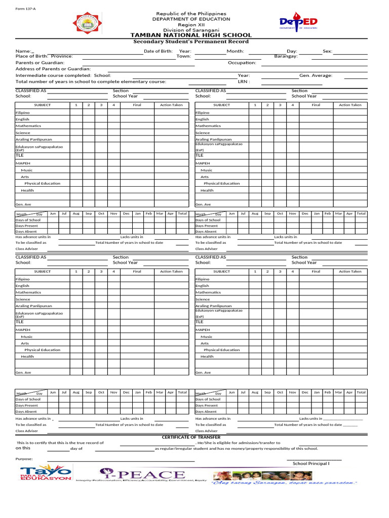 Blank form 137 new | PDF