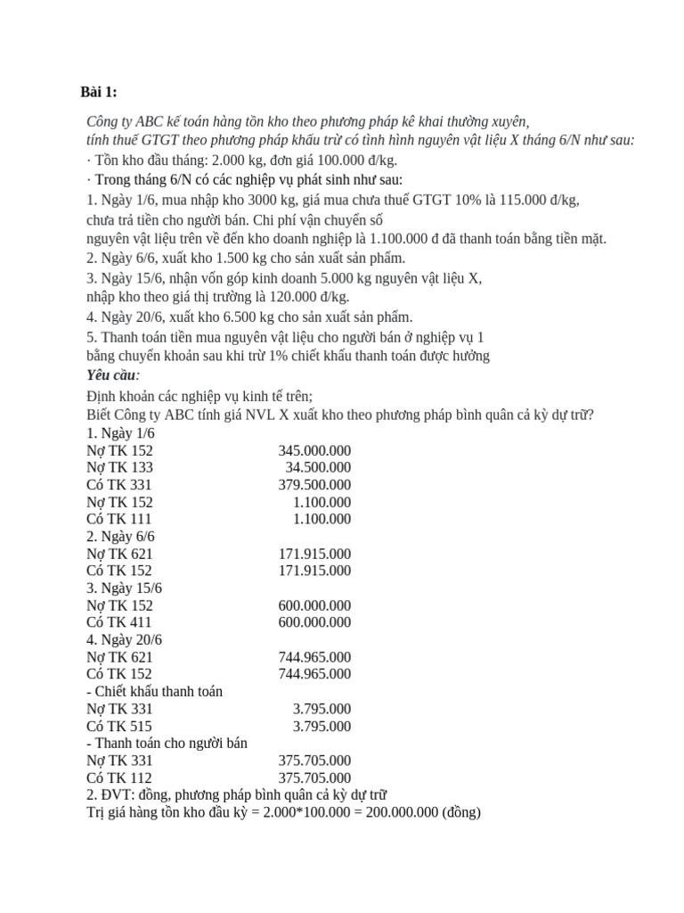Tổng-hợp-BT-Kế-DN | PDF
