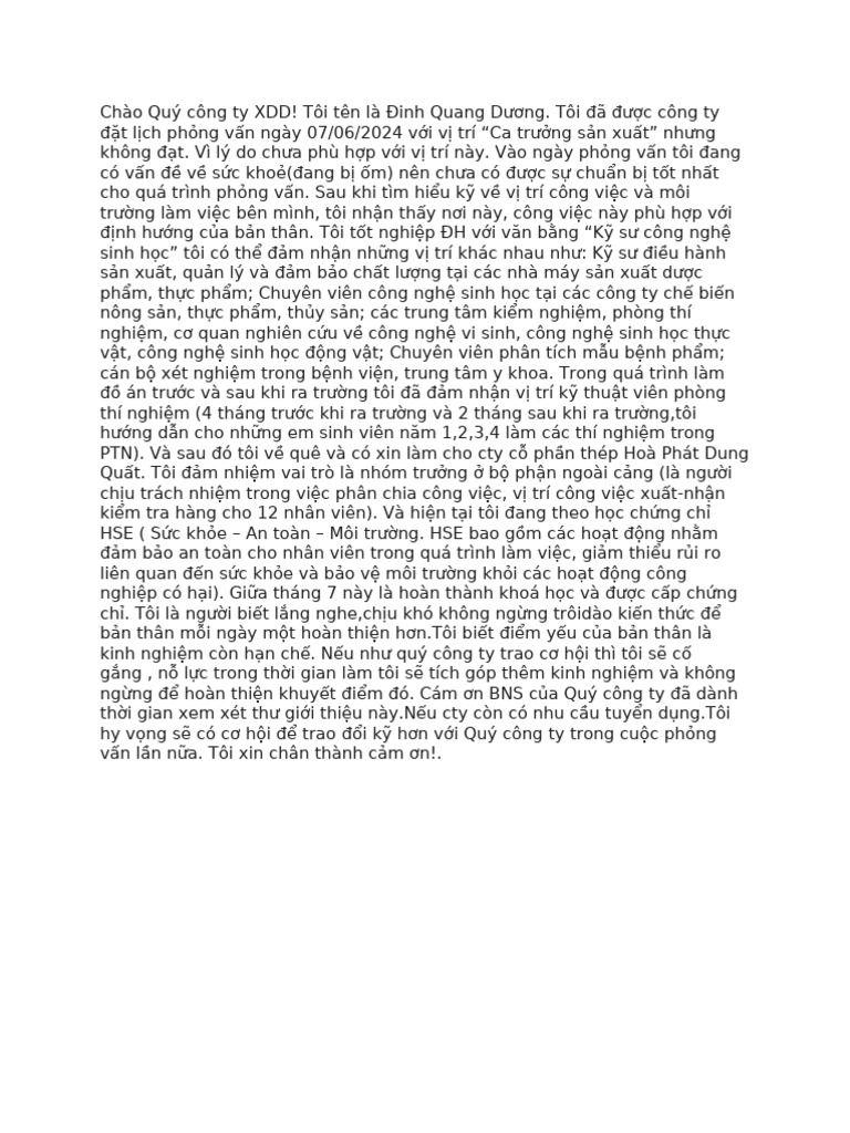 thư giới thiệu XDD | PDF