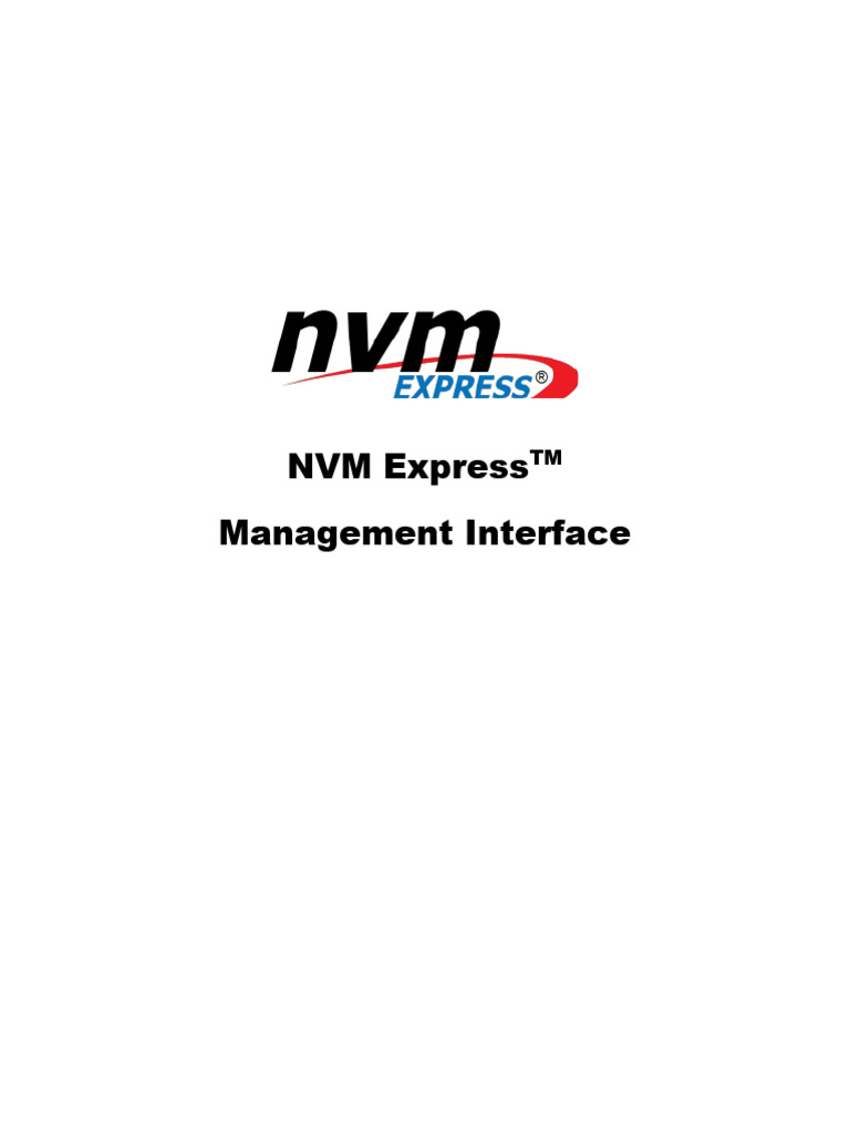 NVM Express Management Interface 1.1a | PDF | Data Transmission ...