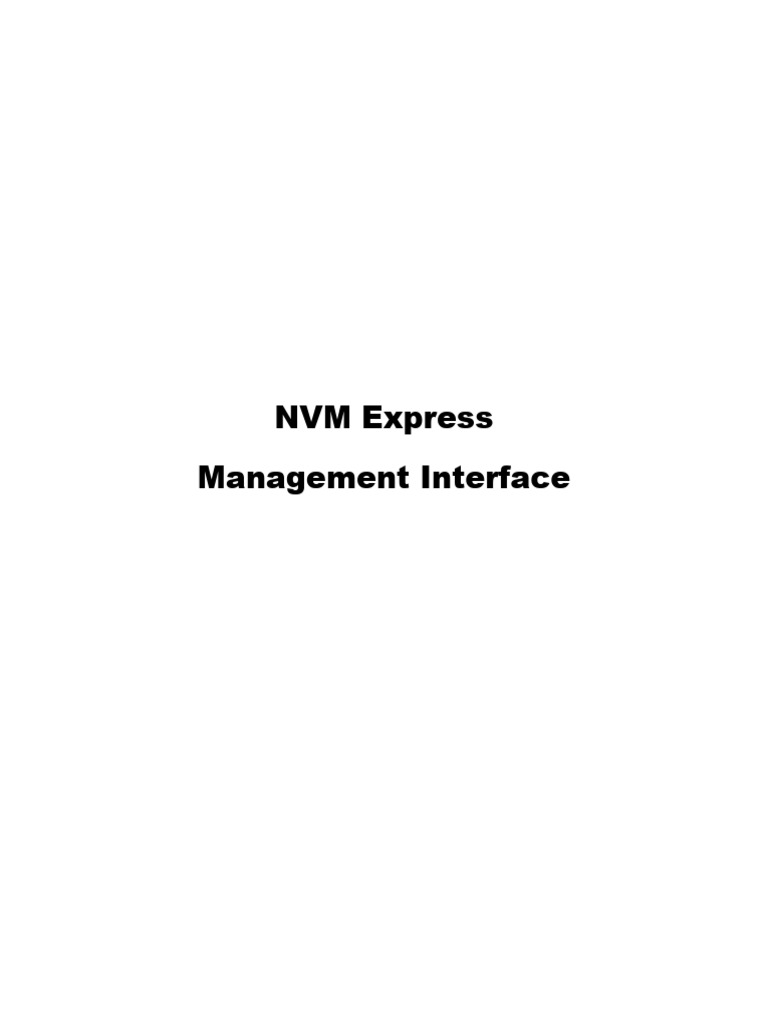 NVM Express Management Interface 1 0a | PDF | String (Computer Science) | Ascii