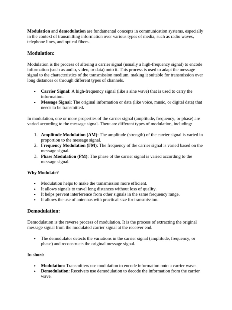 Modulation and Demulation Adc Lab Concepts 2nd Year | PDF | Modulation | Data Transmission