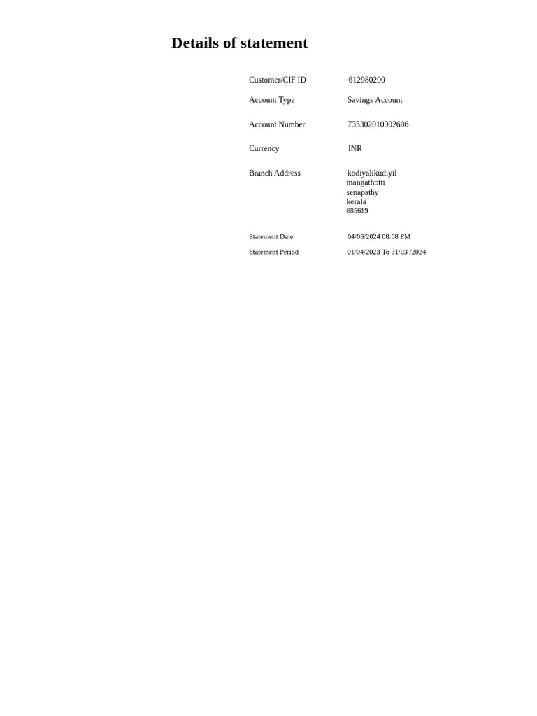 Union Bank Statement | PDF