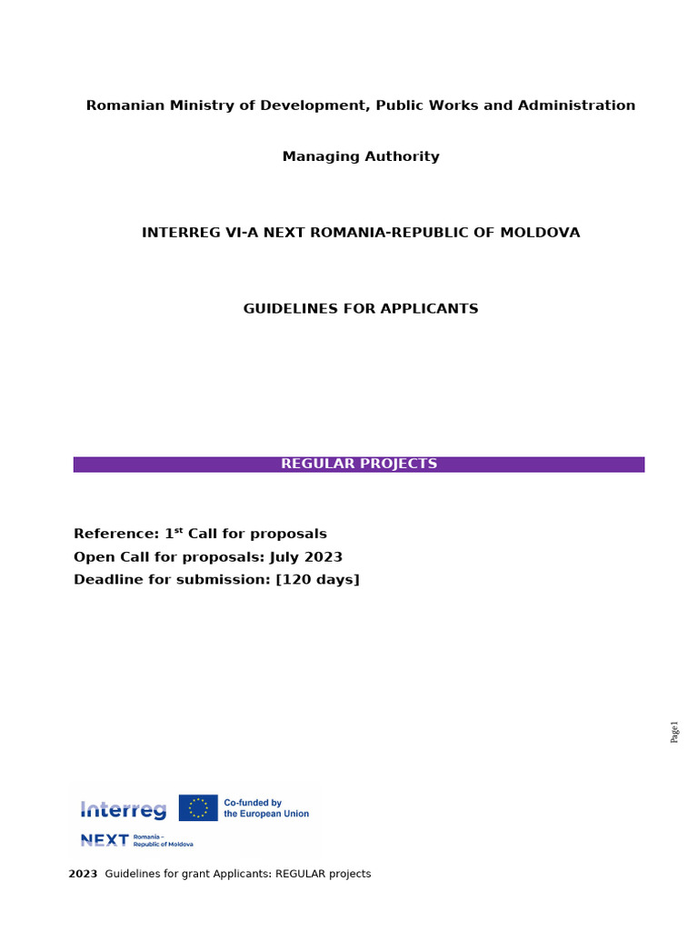 1 Guidelines for Applicants ROMD | PDF | Climate Resilience | European Union