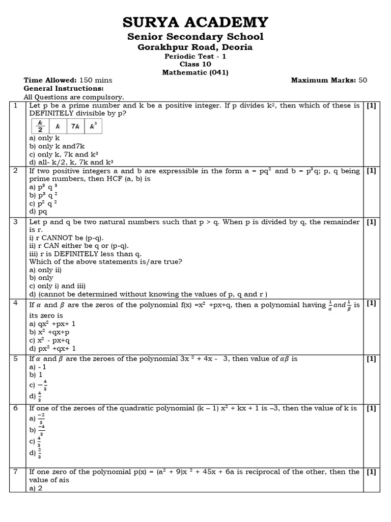 C 10 Mathematic Pdf Factorization Polynomial 3497