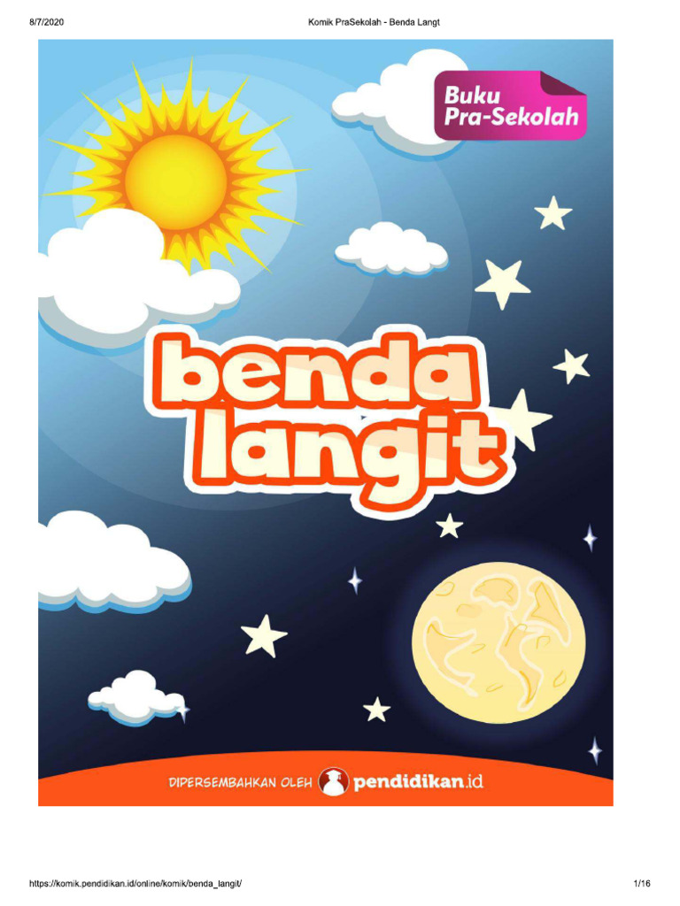 Komik PraSekolah - Benda Langit | PDF