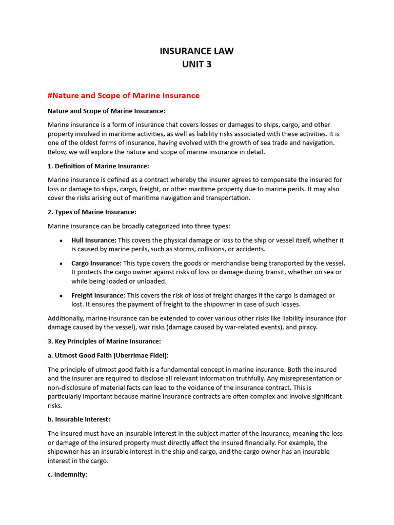 INSURANCE LAW | PDF | Insurance | Breach Of Contract