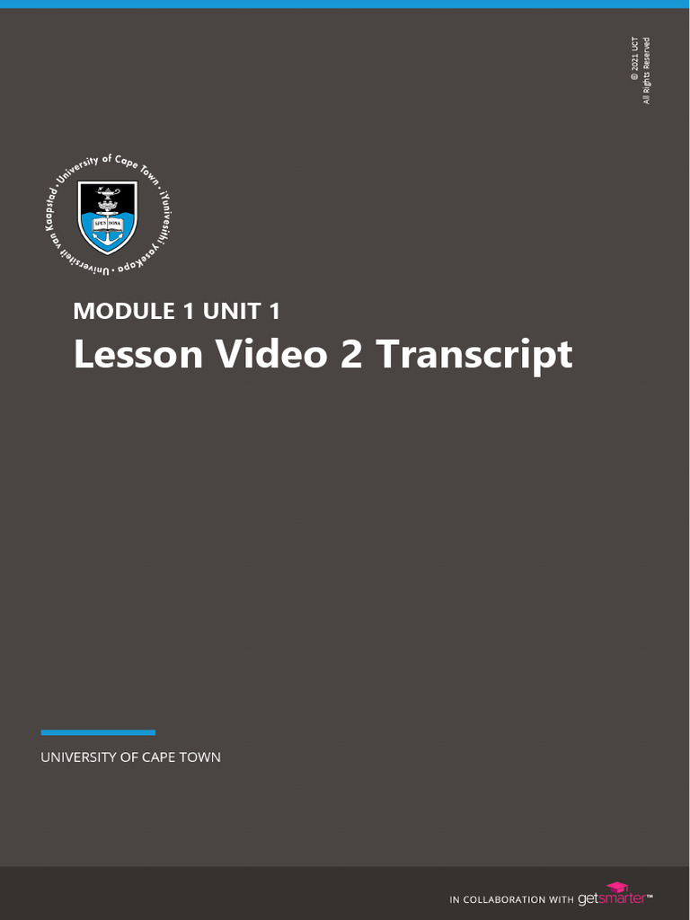 UCT DPP M1U1 Lesson Video 2 Transcript | PDF | Credit Card | Privacy