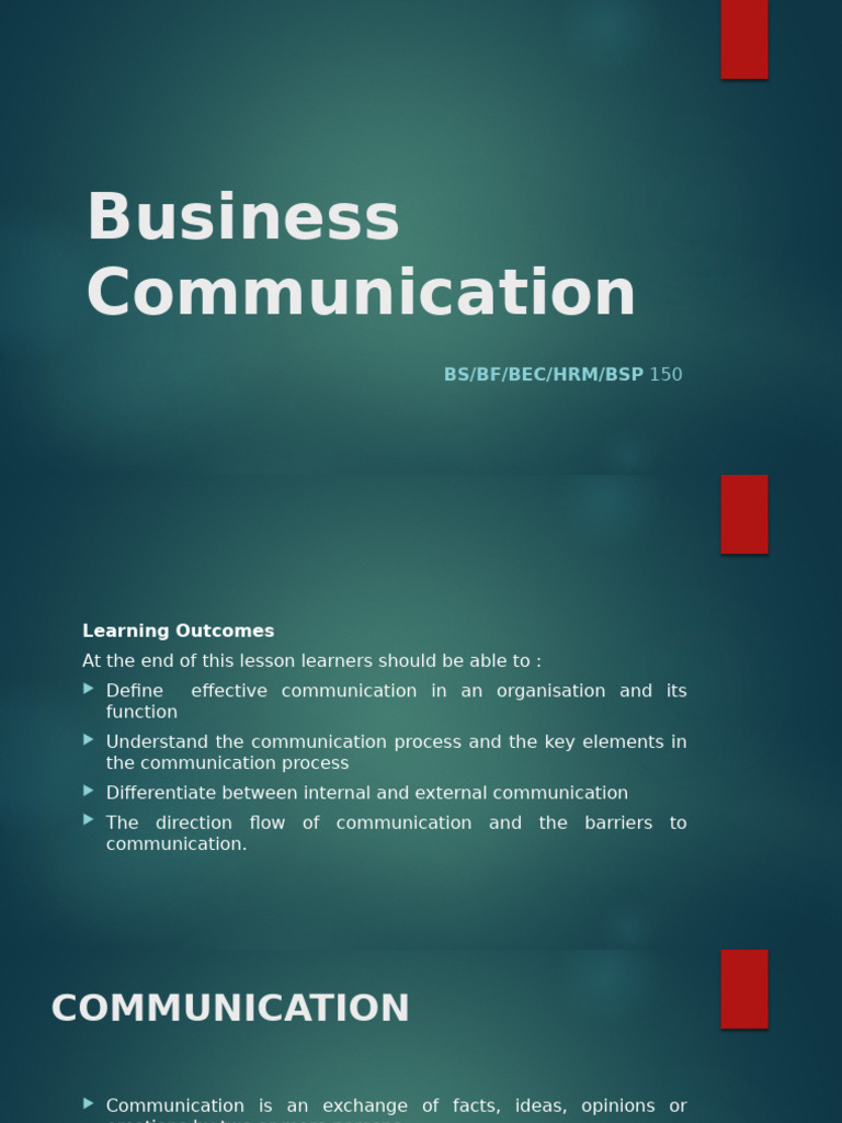 Business Communication | PDF | Communication | Information