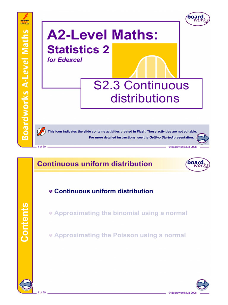 A2 Maths: Continuous Distributions Guide | PDF | Probability ...