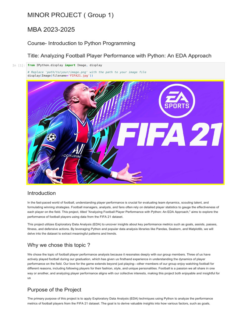 Analyzing Football Player Performance with Python An EDA Approach | PDF ...