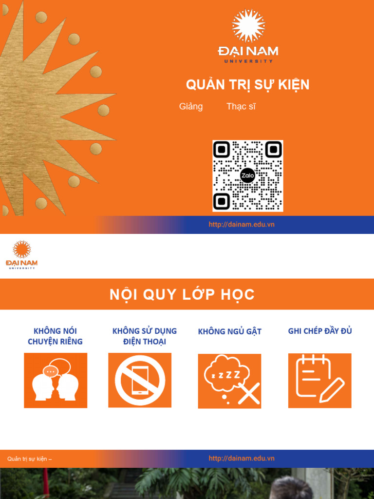 TOU Bai Giang Quan Tri Su Kien Final | PDF