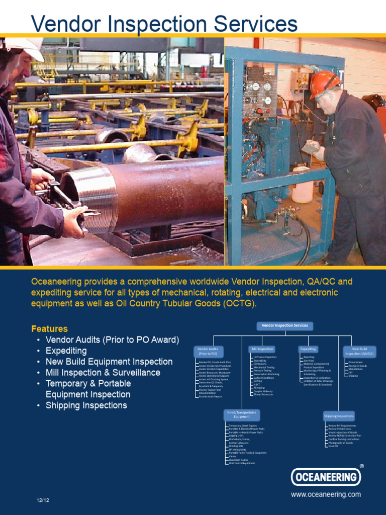 INS - Vendor Inspection | PDF | Nondestructive Testing | Supply Chain