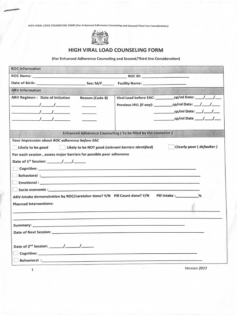 HVL Counselling Form | PDF