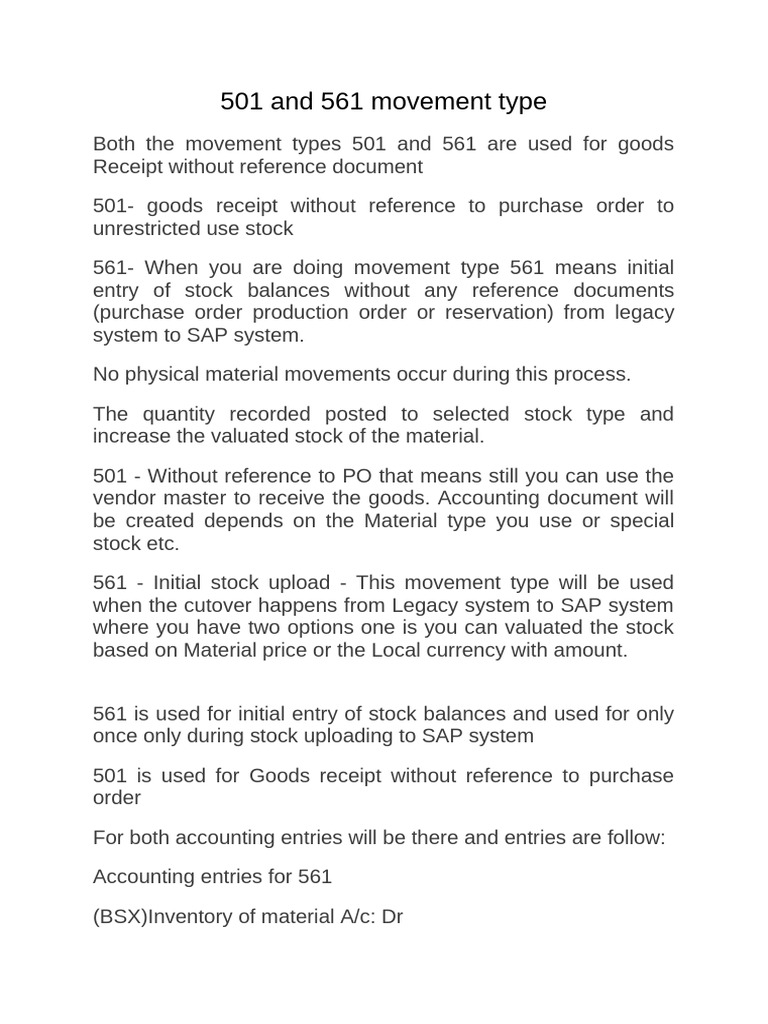 MvT Type 501&561 | PDF