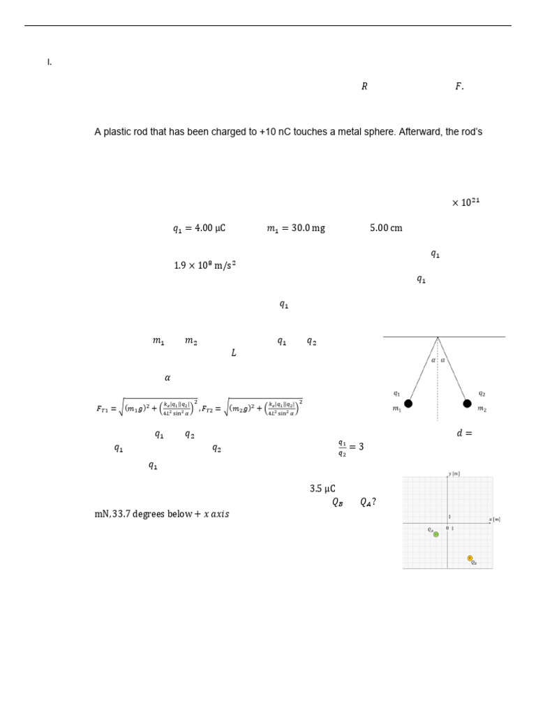 Electric Forces Practice Problems PDF | PDF | Force | Electron