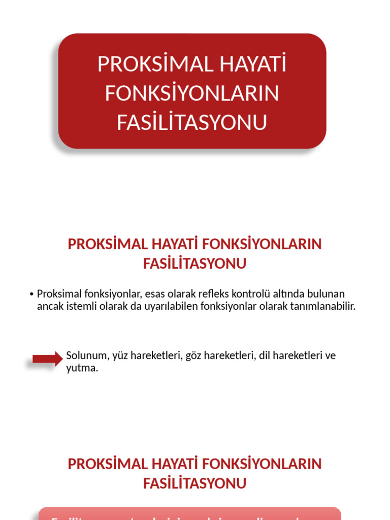 10-Proksimal Hayati Fonksiyonların Fasilitasyonu | PDF