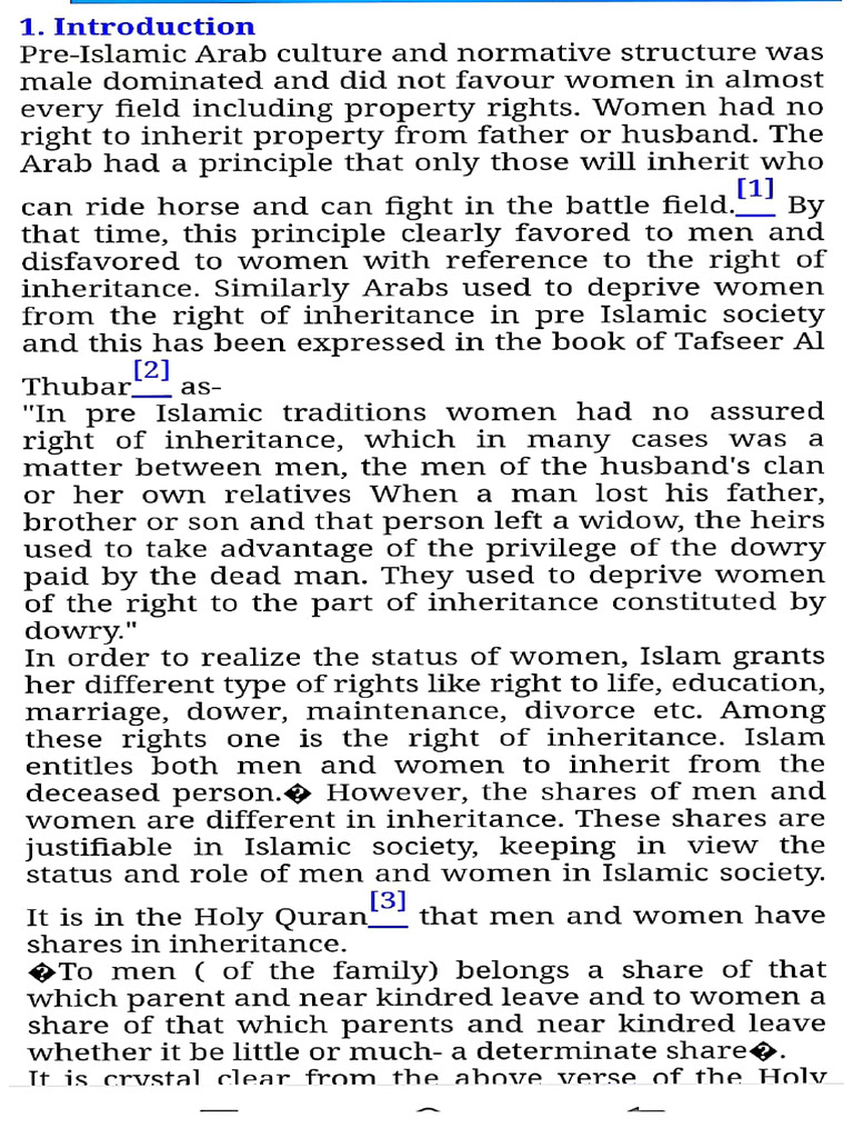 Women's Right of Inheritance | PDF