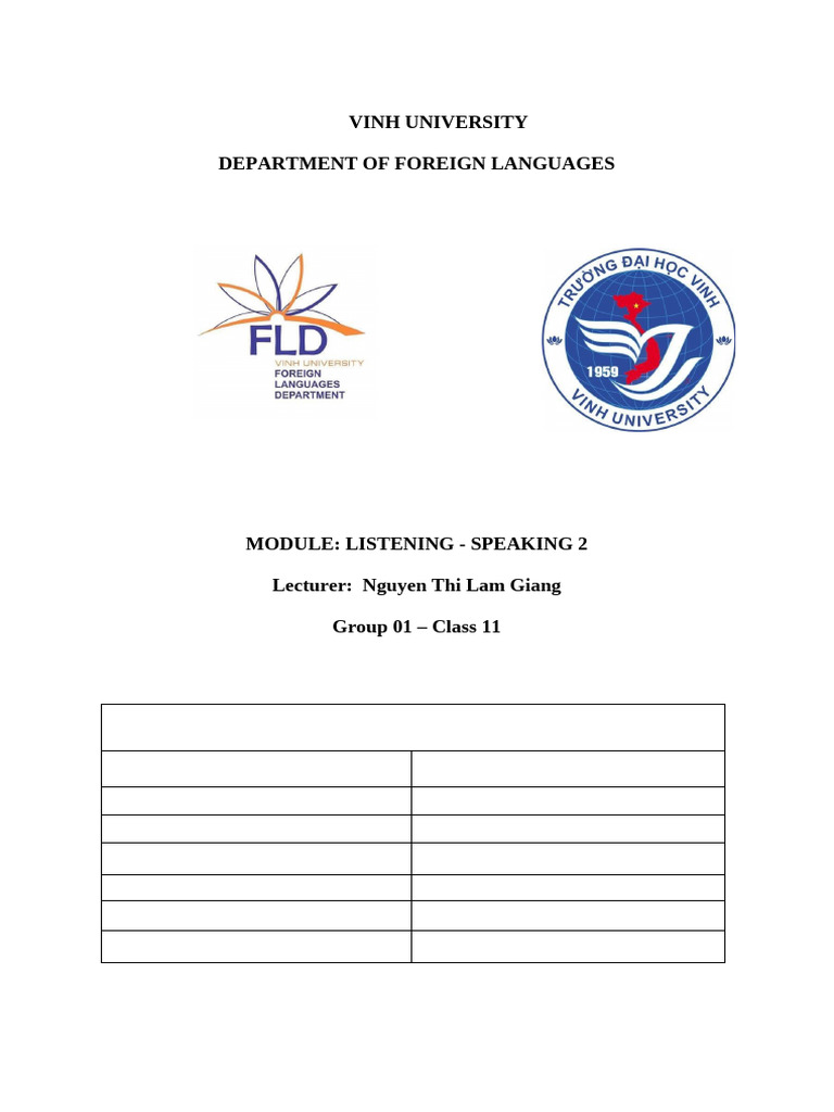 Nghe Nói PORTFOLIO - LS2 - Gr01 - LT11 | PDF | Vietnam