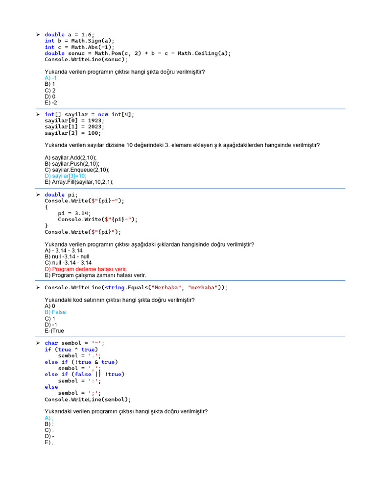 Final C# 2023 Bahar | PDF