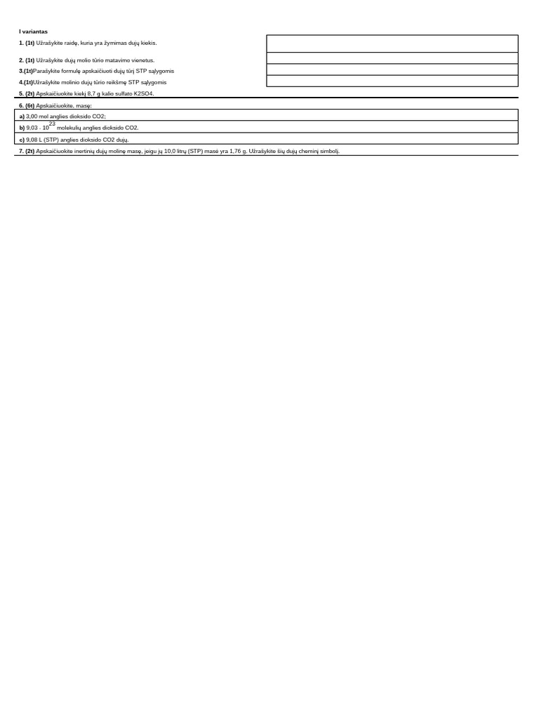 Duju Molio Turis 9 KL - Testas | PDF
