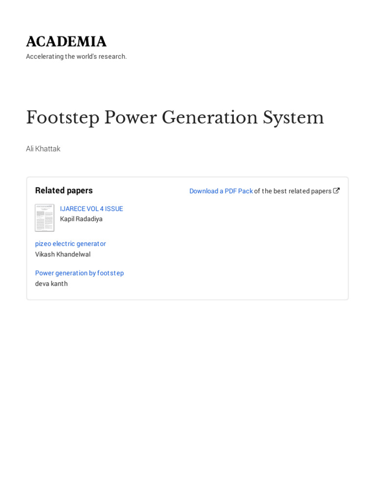 2103173.-Footstep-Power-Generation-system-with-cover-page-v2 | PDF ...