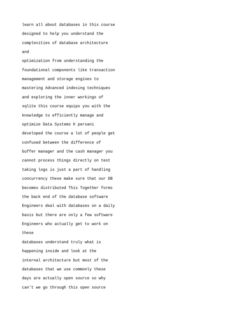 Databases In-Depth – Complete Course | PDF | Database Transaction | Parsing