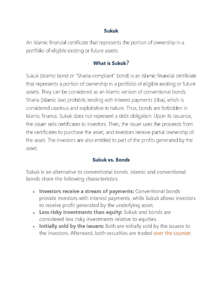 Sukuk Funding Procedure | PDF