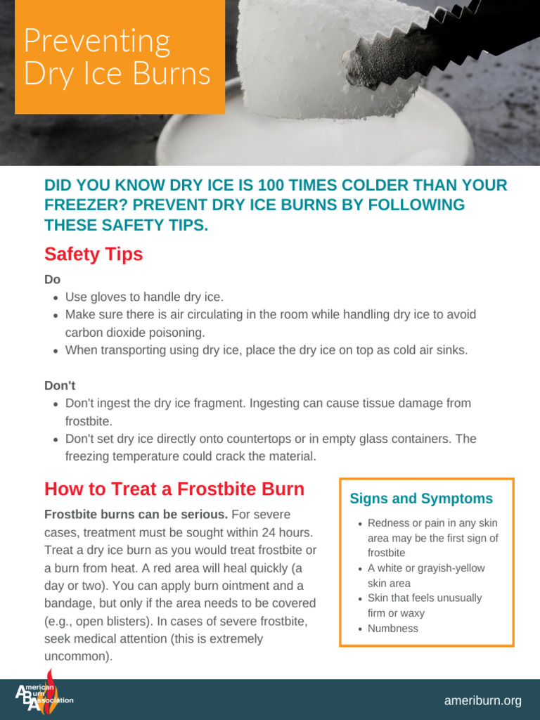 Dry Ice Safety and Burn Prevention Tips | PDF