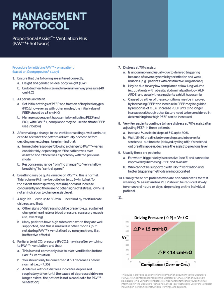 Management Protocol Proportional Assist Ventilation Plus Pav Software ...