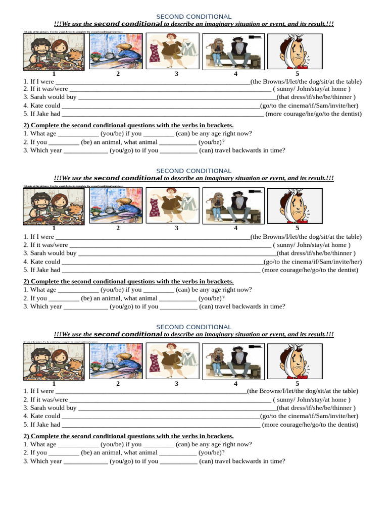 Second Conditional Exercises Grammar Drills Grammar Guides | PDF | Linguistic Morphology ...