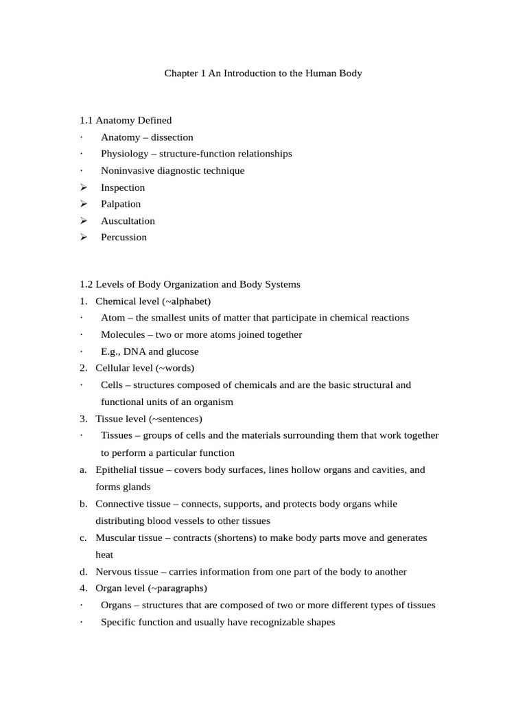 Introduction to Human Anatomy | PDF | Anatomical Terms Of Location ...