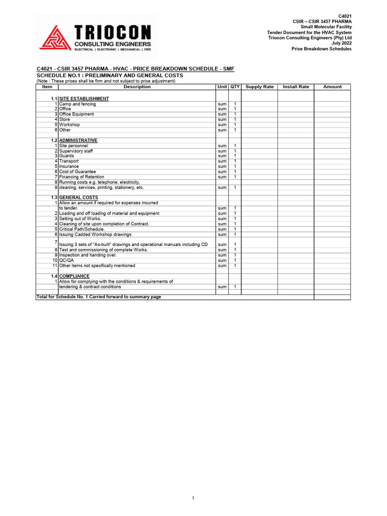 05.6 - HVAC BOQ_0 | PDF | Duct (Flow) | Air Conditioning