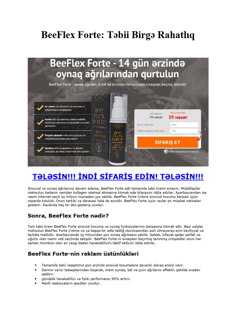 BeeFlex Forte Azerbaijan | PDF