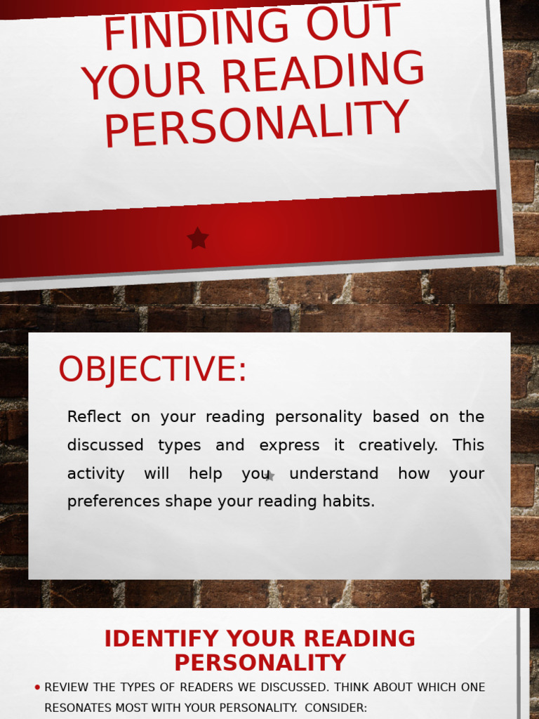 Reading Personality Activity | PDF | Grammar | Symbols