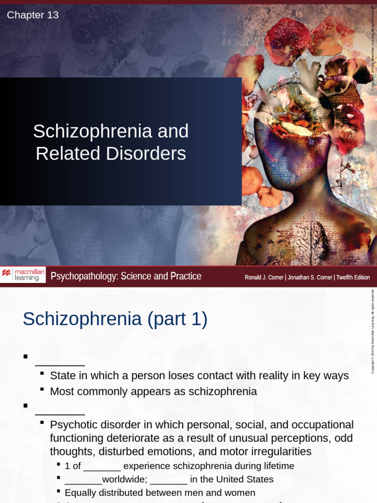 Comerpsych12e Handoutslides ch13 | PDF | Psychosis | Schizophrenia