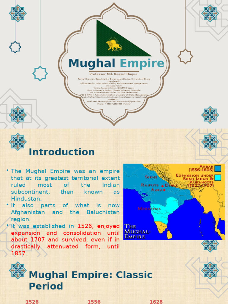 LECTURE 14 (Mughal Empire) | PDF | Mughal Empire